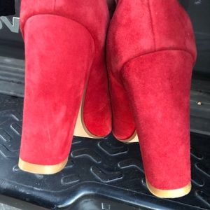 RAYE | Shoes | Raye Gwen Heel Ruby Red Swede Shoes | Poshmark